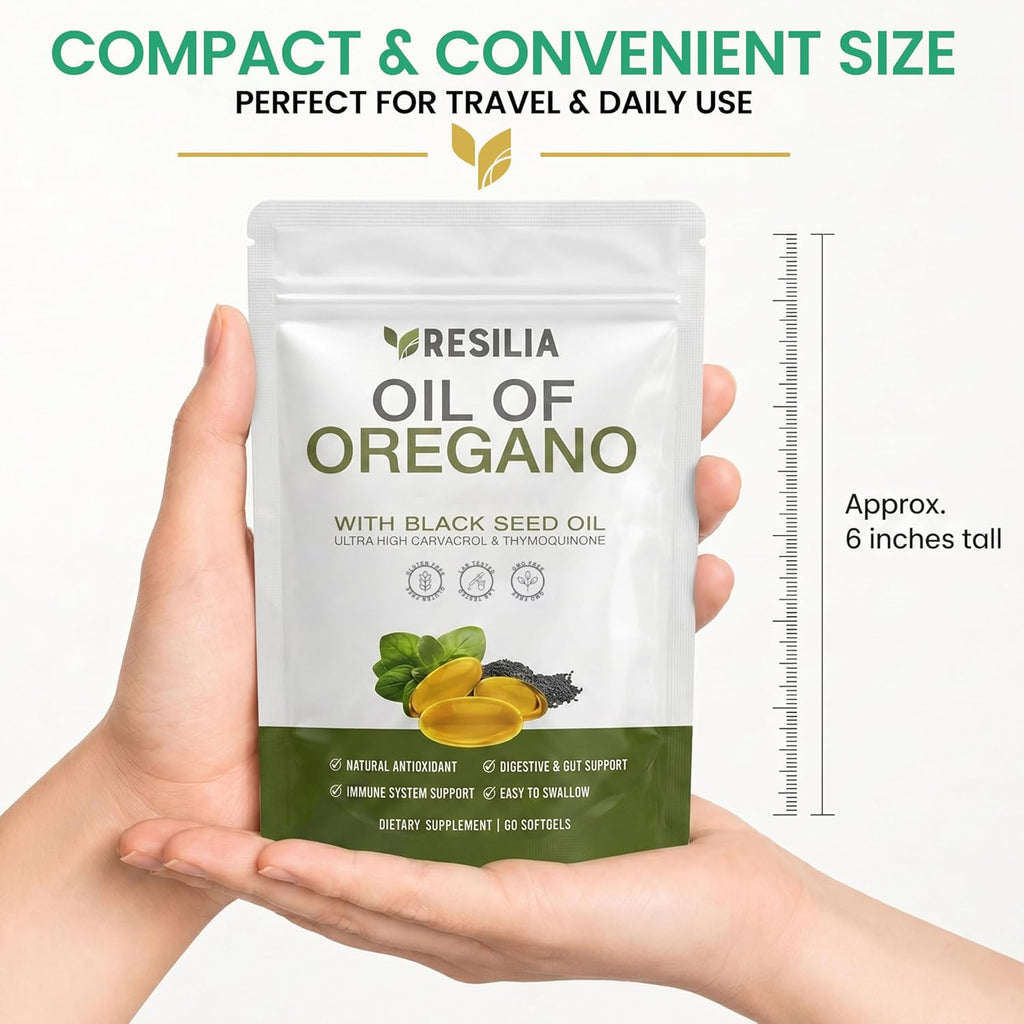Softgels with Black Seed Oil – 300Mg Oregano Extract & 200Mg Black See ...